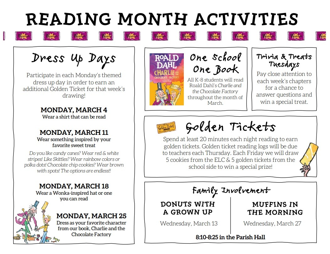 March is Reading Month - St. Mary School - Charlotte, MI